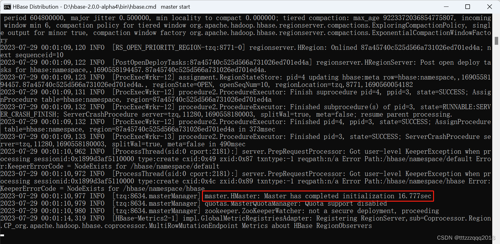 【Hbase】Windows下安装HBase（图文记录详细步骤、常见错误解答FAQ（Frequently Asked Questions））_hbase windows安装-CSDN博客