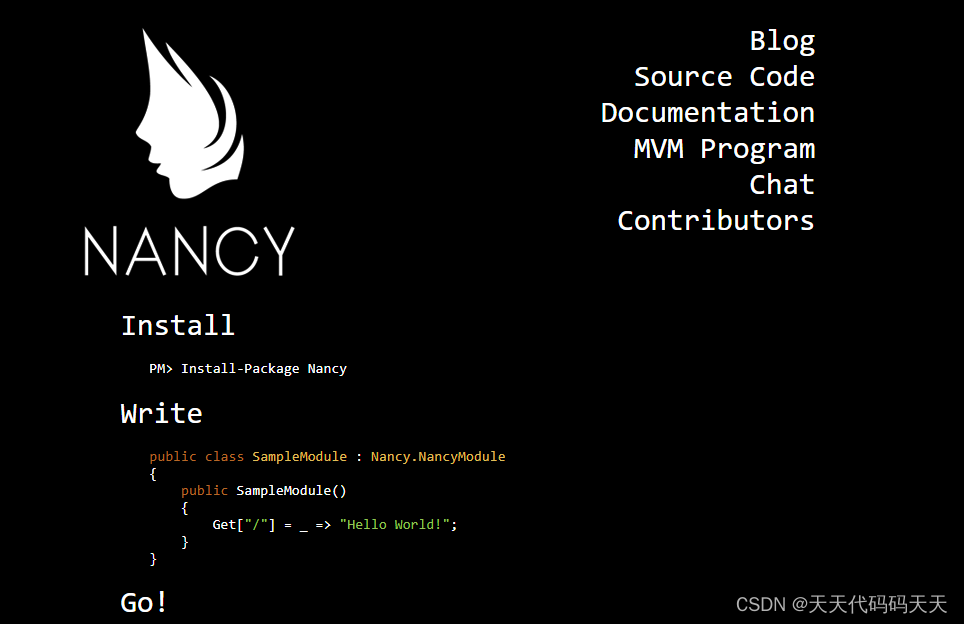 Nancy一个轻量级用于构建基于 HTTP 的 Web 服务_nancyfx实现web服务端-CSDN博客