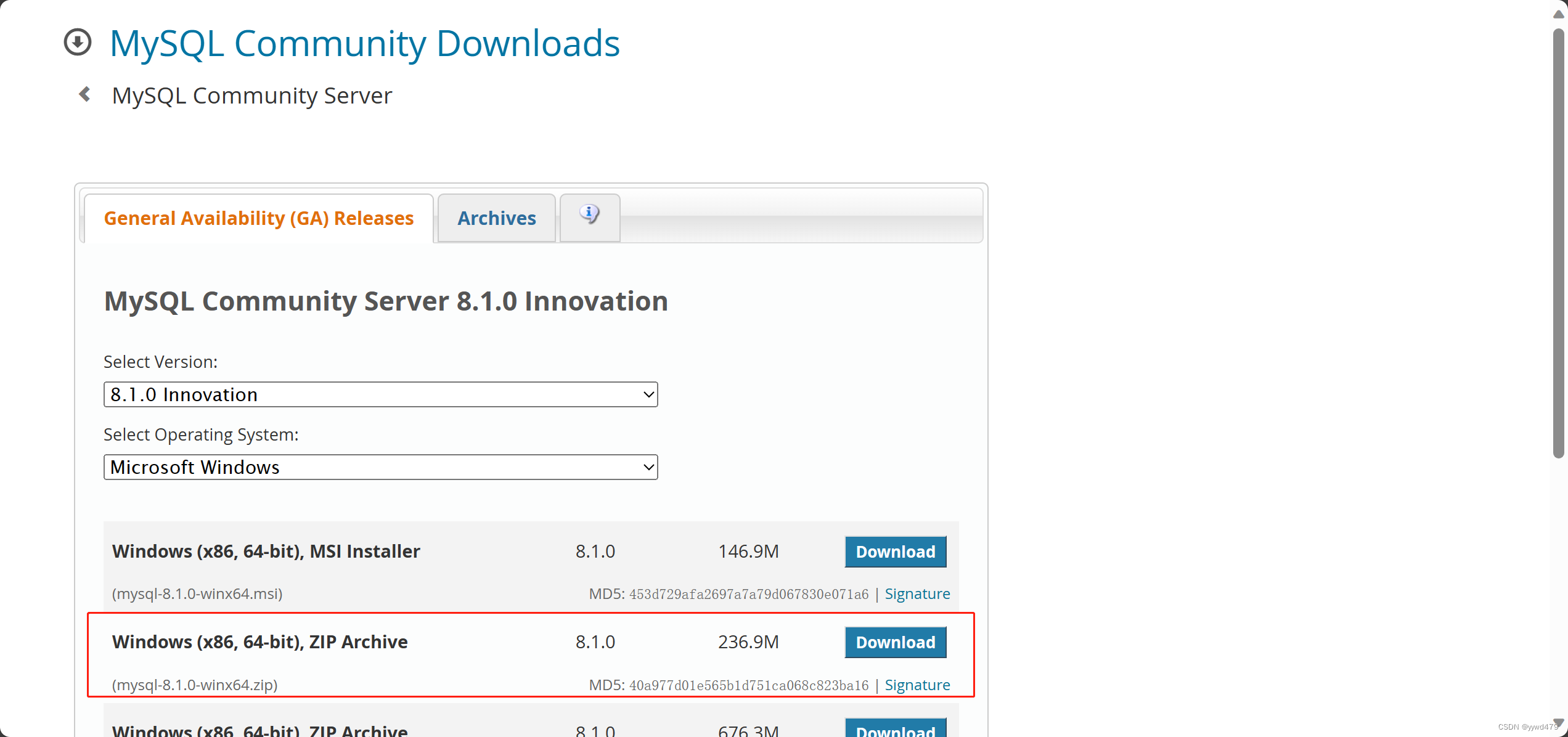 安装MySQL（Windows 64位)，最实用的方式_mysql64位-CSDN博客