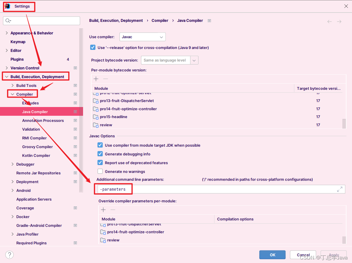 手写DispatcherServlet中央控制器，获取参数的名字parameter.getName(),获取的名字是arg0，arg1，arg2....导致接收不到前端传过来的token，登录 ...