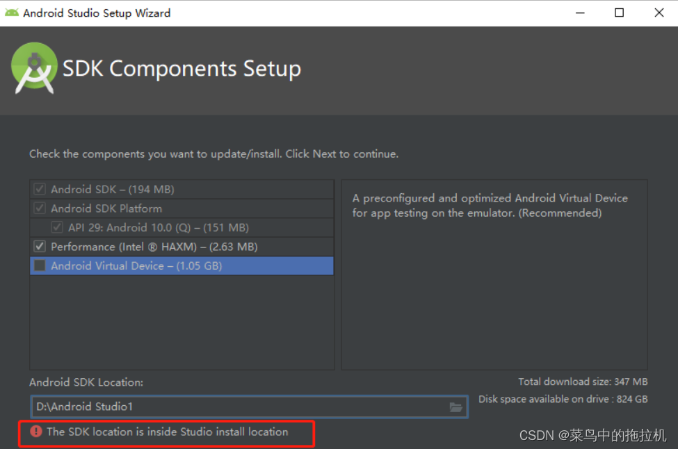 The SDK location is inside Studio install location 解决_the android sdk location is inside studio ...