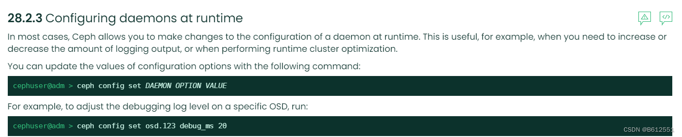 关于如何修改Ceph配置参数的总结_ceph config set-CSDN博客