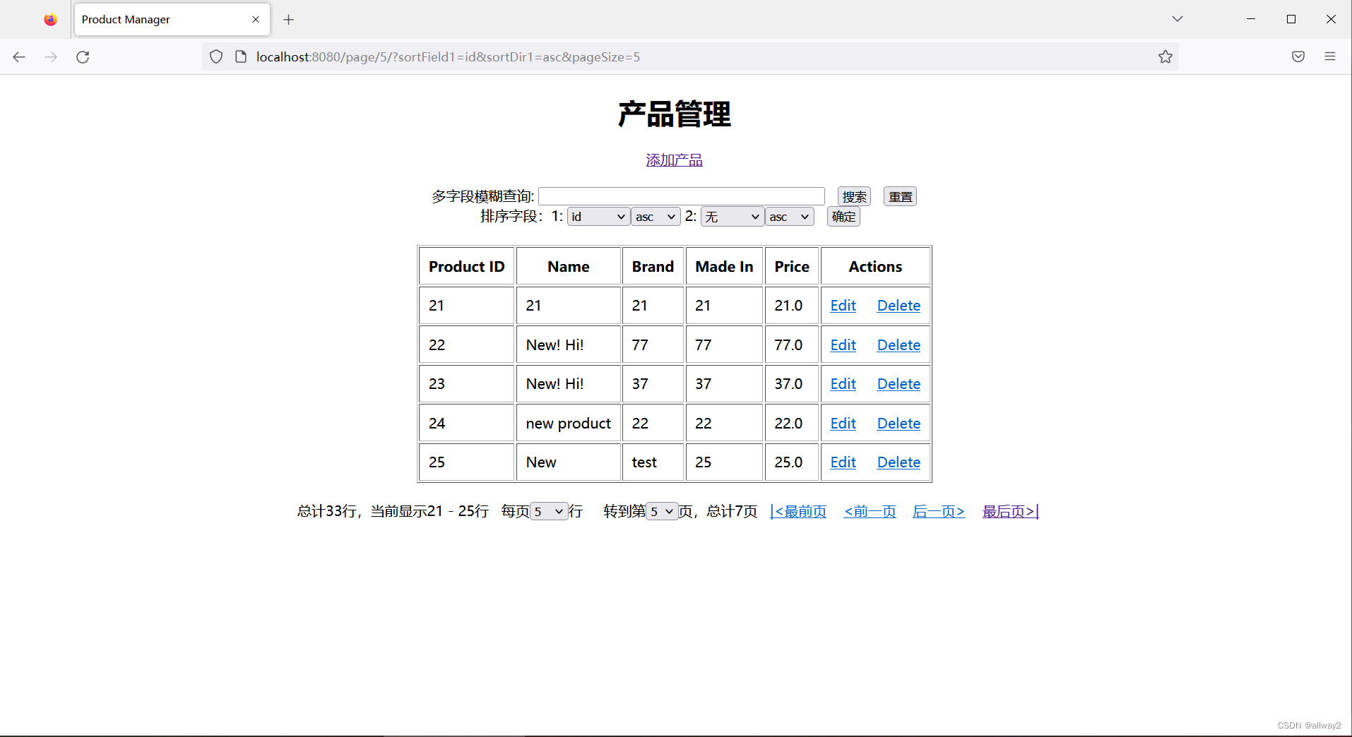 Spring Data Jdbc、mysql 和 Thymeleaf 实现分页、多列排序和多列like过滤搜索功能thymeleaf实现搜索 Csdn博客 