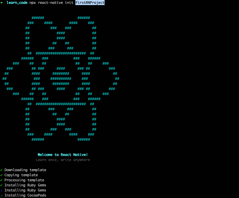创建React Native的第一个hello world工程_cli.init(root, projectname);-CSDN博客