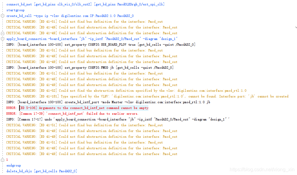 [Common 17-39] ‘connect_bd_intf_net‘ failed due to earlier errors. 的解决办法-CSDN博客