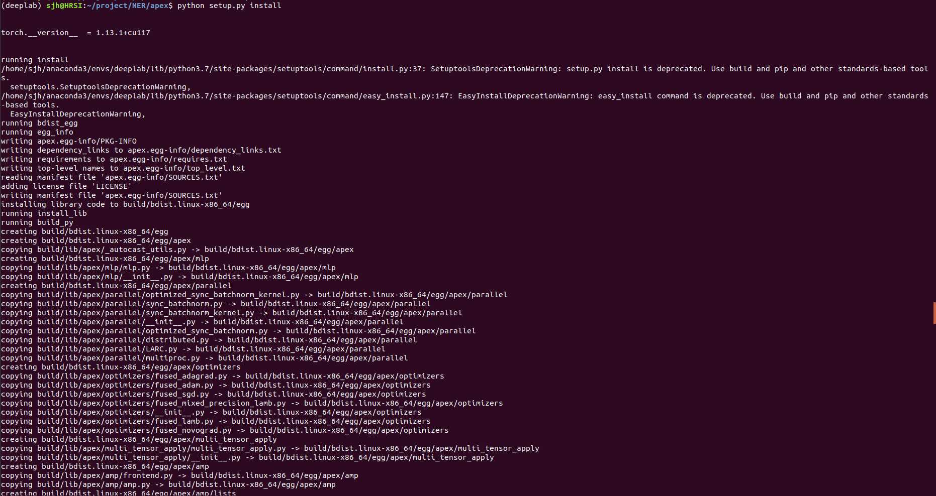 问题解决：No module named ‘apex‘，apex安装_no module named 'apex-CSDN博客