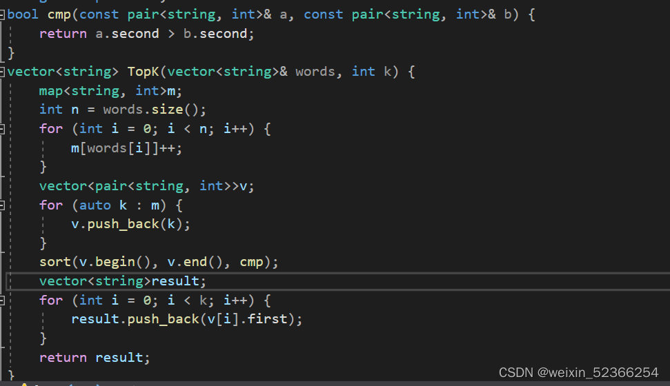算法题，给定一个string容器，其中包含n和string字符串，求出现频率最高的前k个数（topk问题） Csdn博客