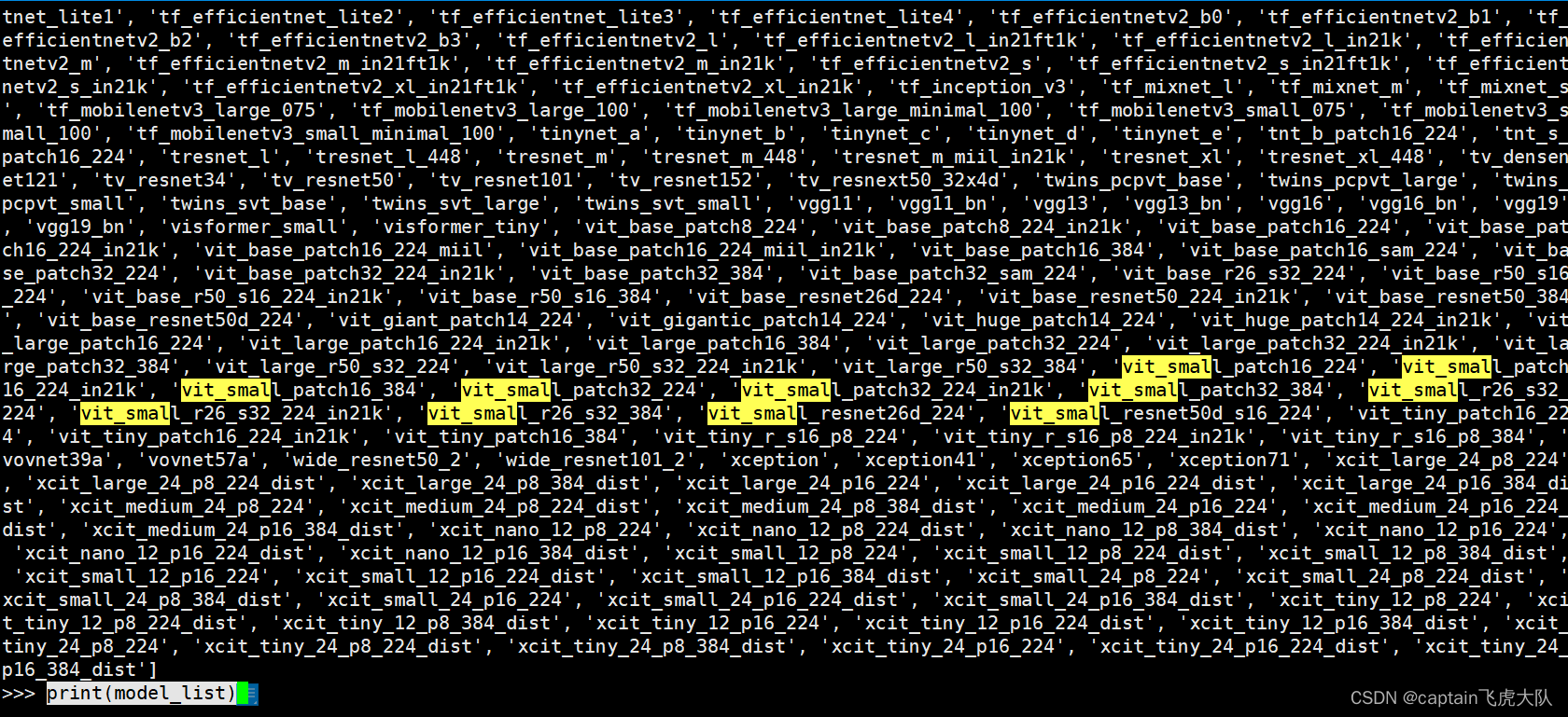 XShell中使用Timm模型列表-CSDN博客
