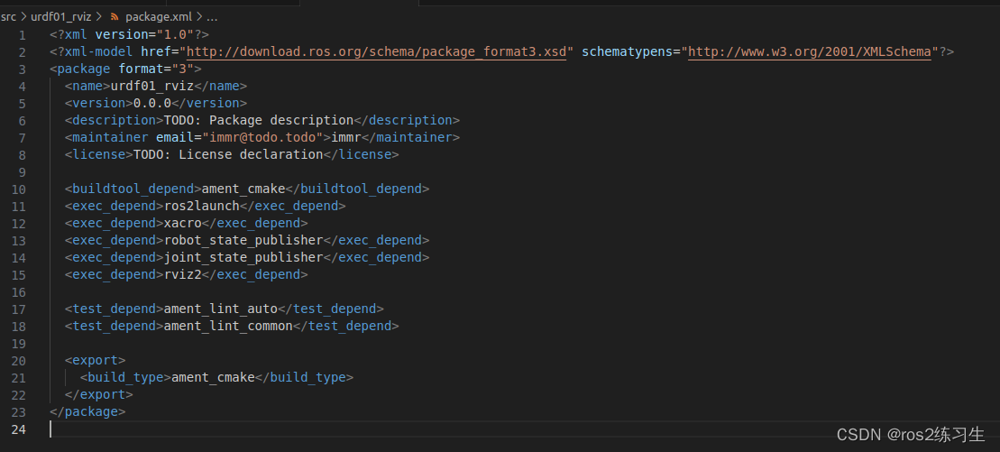 ROS2-humble用xacro工具建小车模型_ros2 xacro-CSDN博客
