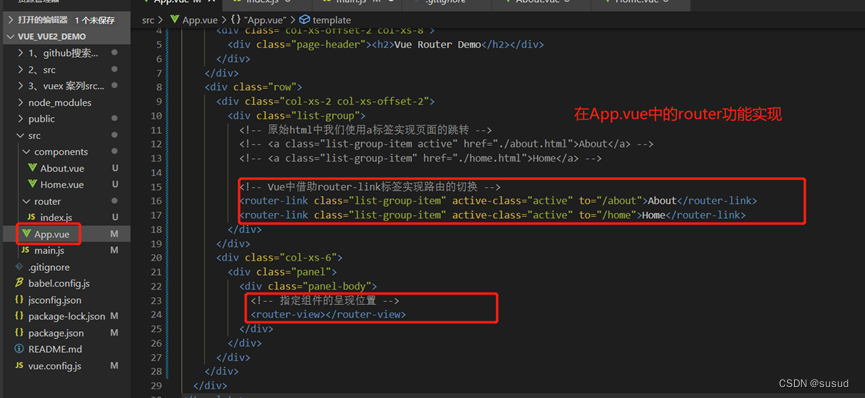 vue-route的基本使用 vue路由_npm vue-router-CSDN博客