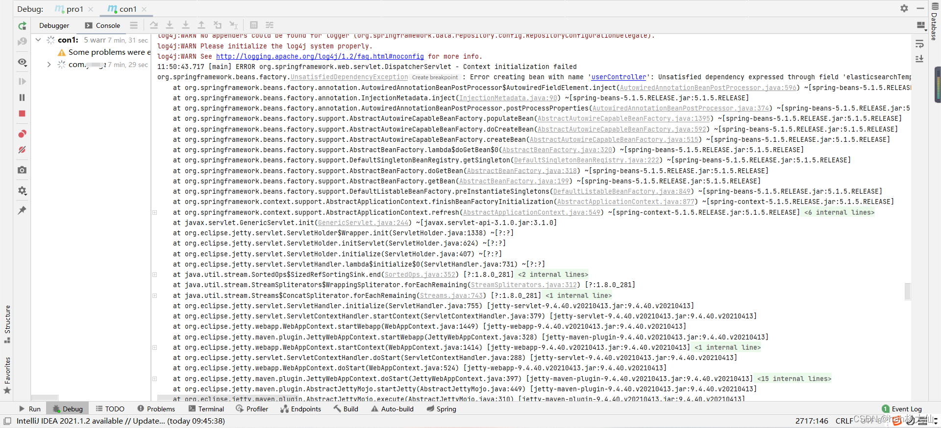 【Error】Spring整合ElasticSearch启动项目报错：availableProcessors is already set to [8], rejecting [8 ...