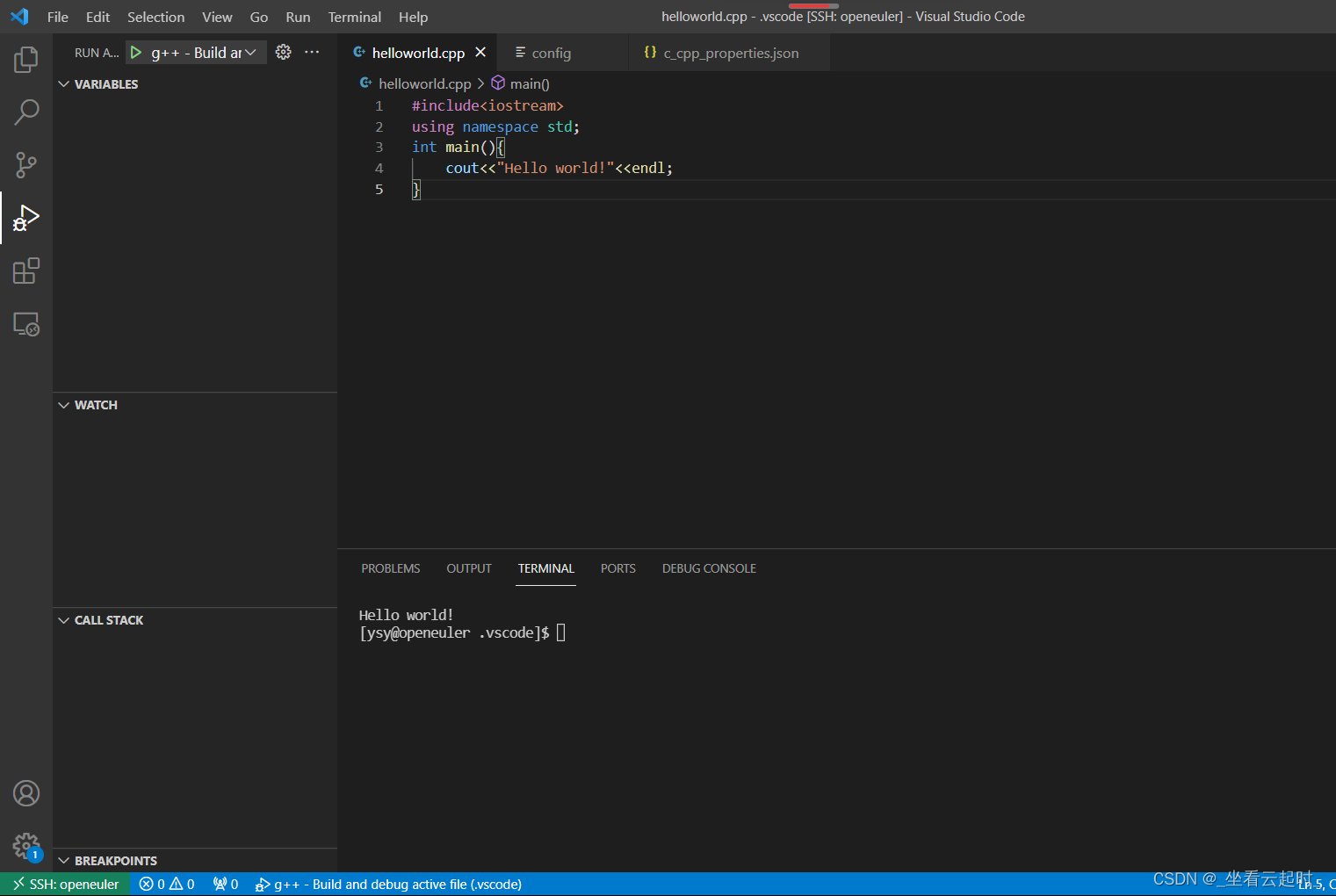 VScode、VS2022远程连接linux(OpenEuler)_vs2022远程调试linux-CSDN博客