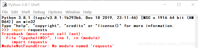 解决Python库在IDLE无法正常import的问题(ModuleNotFound)_在idle中为什么已经成功安装了requests,但在import时却提示没有这个模型-CSDN博客