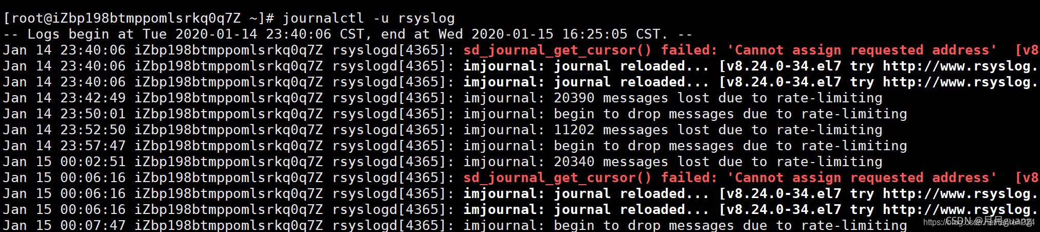 解决rsyslogd服务占用内存高-CSDN博客