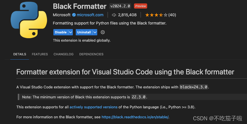 VSCode Python 自动格式化代码（black）不生效_vscode python black-CSDN博客