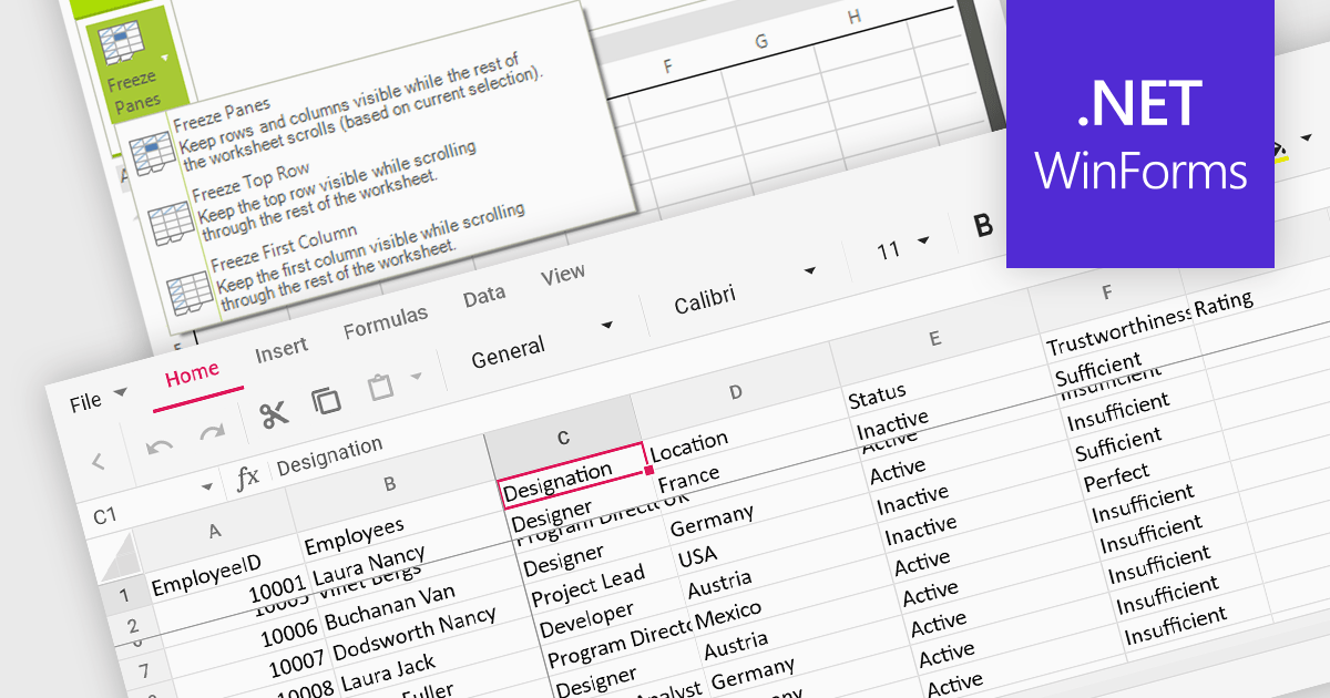 不丢失上下文情况下浏览大型电子表格-Syncfusion WinForms 电子表格_syncfusion winforms spreadsheet-CSDN博客