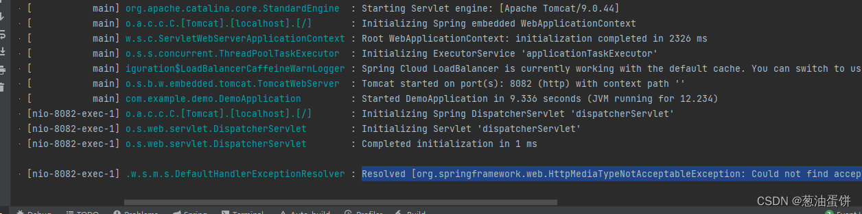 org.springframework.web.HttpMediaTypeNotAcceptableException: Could not find acceptable ...