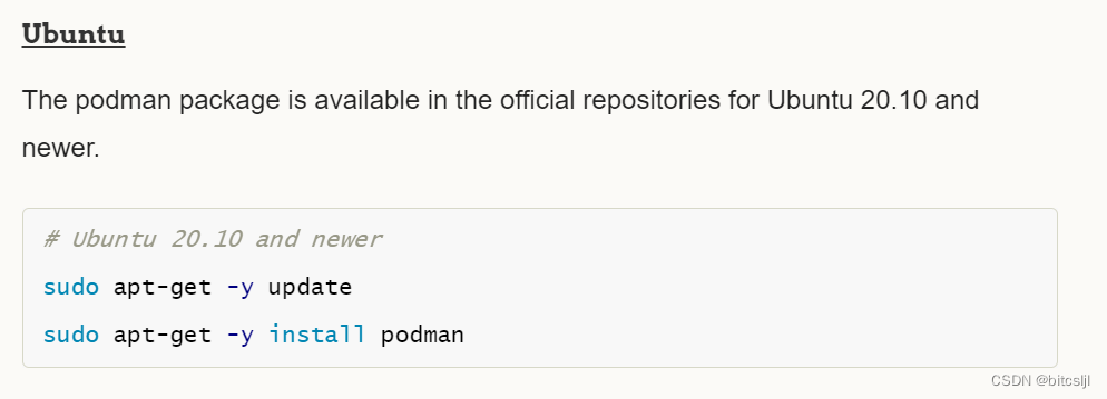 Ubuntu20.04 安装podman_ubuntu安装podman-CSDN博客