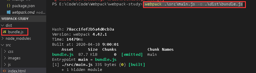 （已解决）webpack打包报错：ERROR in multi ./src/main.js ./dist/bundle.js Module not found: Error: Can‘t ...