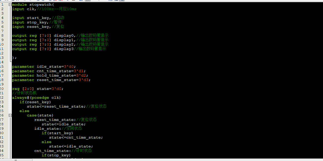 简单秒表设计仿真verilog跑表，源码视频quartus设计一个数字时钟显示格式为——分秒用4个数码管显示对应数值。 数字时 Csdn博客