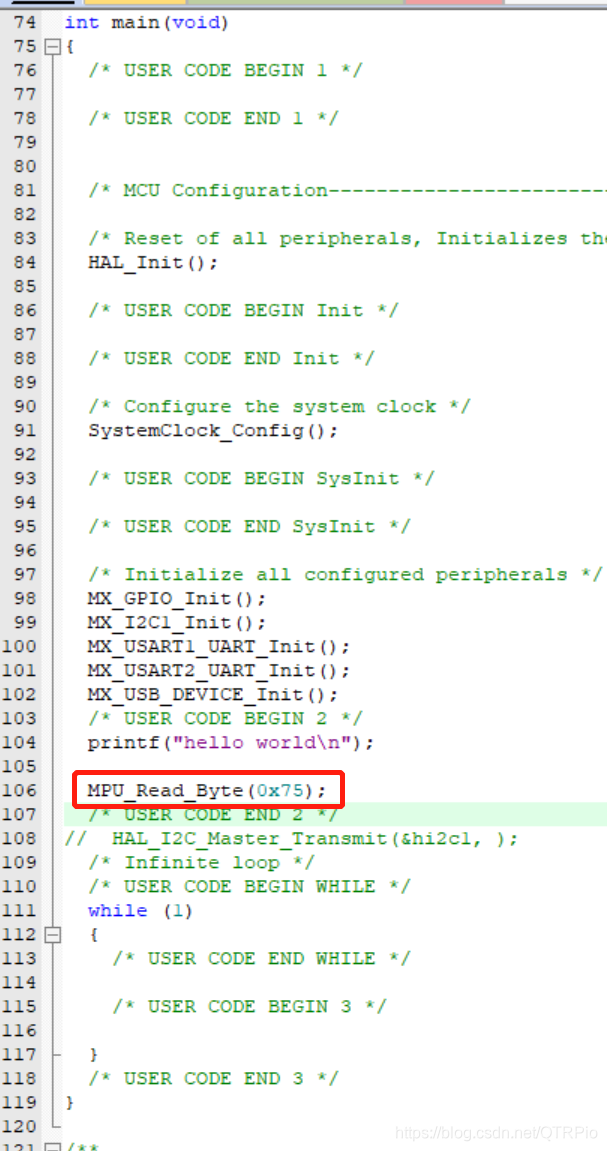 如何使用 Stm32CubeMX 开发 STM32 并读取 MPU6050 的地址_stm32cubemxstm32f103读取mpu6050-CSDN博客