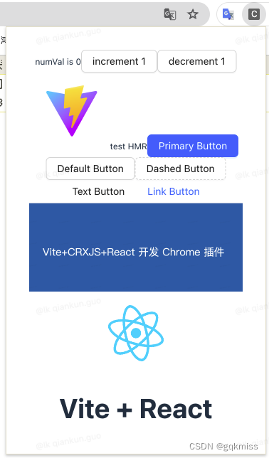 使用 CRXJS、Vite、TypeScript、React、Zustand、Antd 开发 Chrome 浏览器插件——自带热加载，无需手动配置 vite.config.ts 文件 ...
