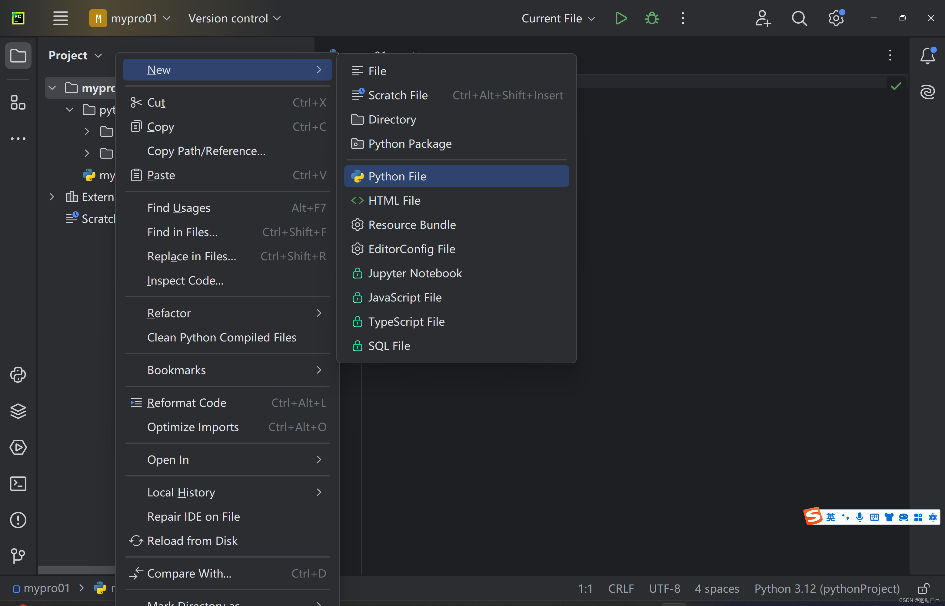 pycharm的使用及相关设置_interpreter type-CSDN博客