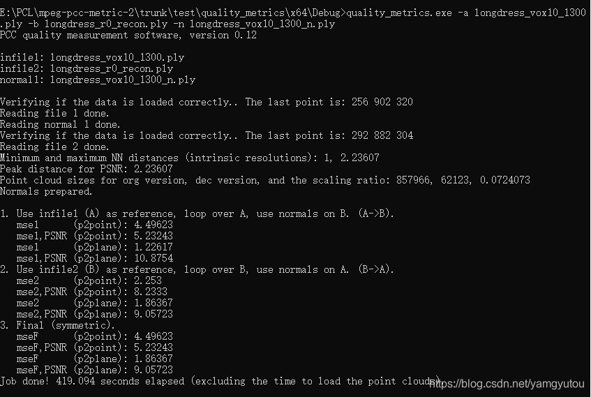 PCL_MPEG官网pcc_metric压缩失真度量软件使用_evaluation metrics for point cloud compression文档-CSDN博客