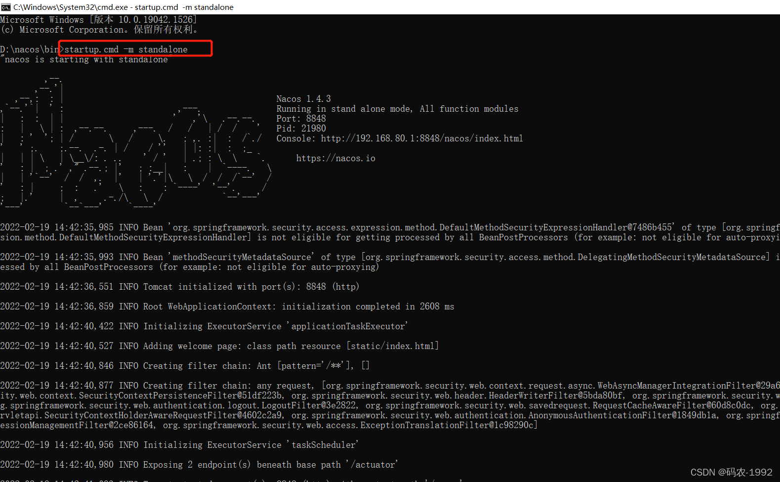 本地运行 nacos启动报错java.io.IOException: java.lang.IllegalArgumentException ...