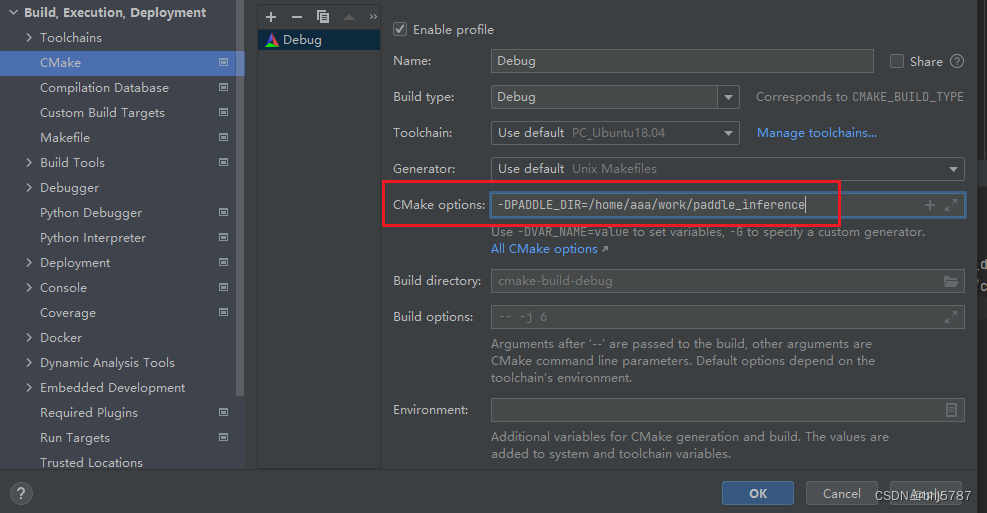 Clion的cmake选项设置_clion的cmake配置-CSDN博客