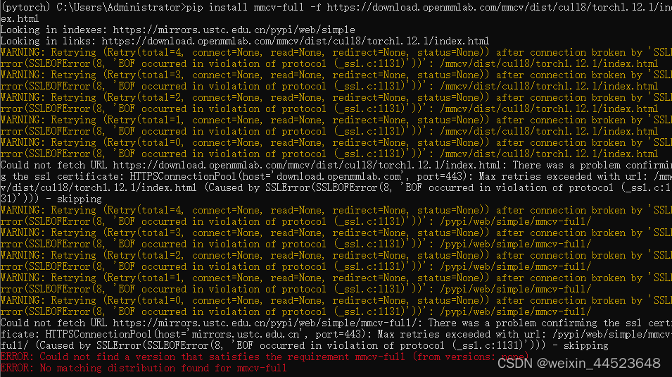 Could not fetch URL https://download.openmmlab.com_openmmlab download-CSDN博客