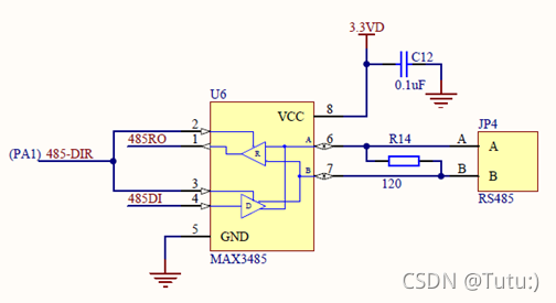 现代网络与控制技术--RS485_max3485典型电路-CSDN博客