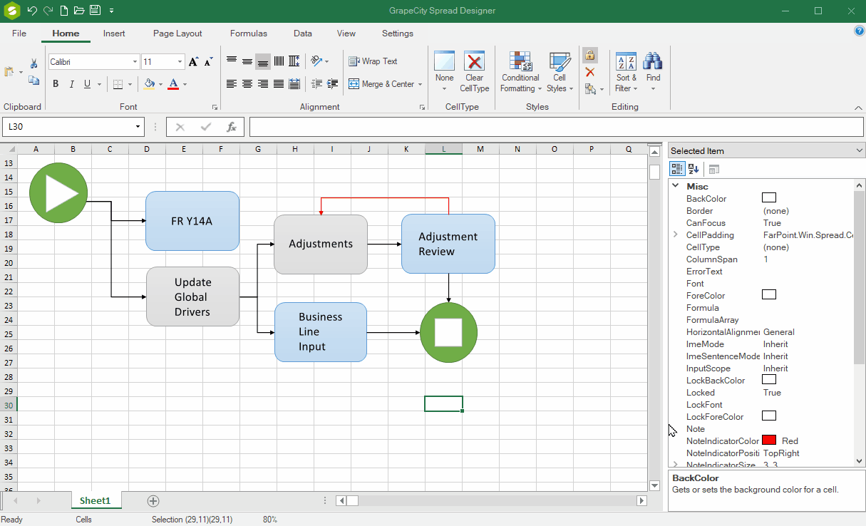 如何在.NET电子表格应用程序中创建流程图_grapecity.spread.winforms.design-CSDN博客