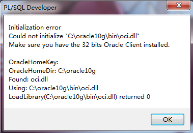 Plsql Developer连接Oracle时出现Could not initialize oci.dll解决方案-CSDN博客