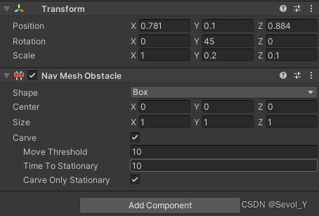 Unity NavMeshObstacle组件详解-CSDN博客