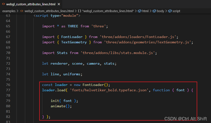 three.js使用FontLoader加载JSON格式的字体的类报错SyntaxError: Unexpected token ＜ in JSON at position 0_three ...