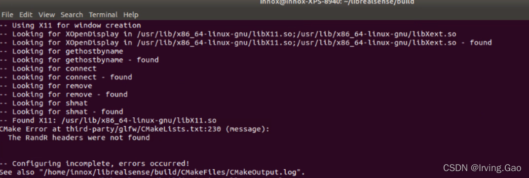 Ubuntu——librealsense编译报错：The RandR headers were not found等类似报错解决方案汇总-CSDN博客