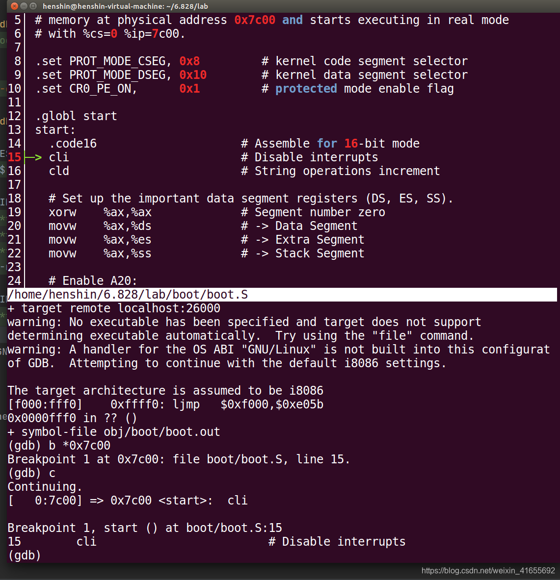 MIT6.828 ubuntu16.04上安装cgdb debug pc boot_ubuntu16 cgdb anzhuang-CSDN博客