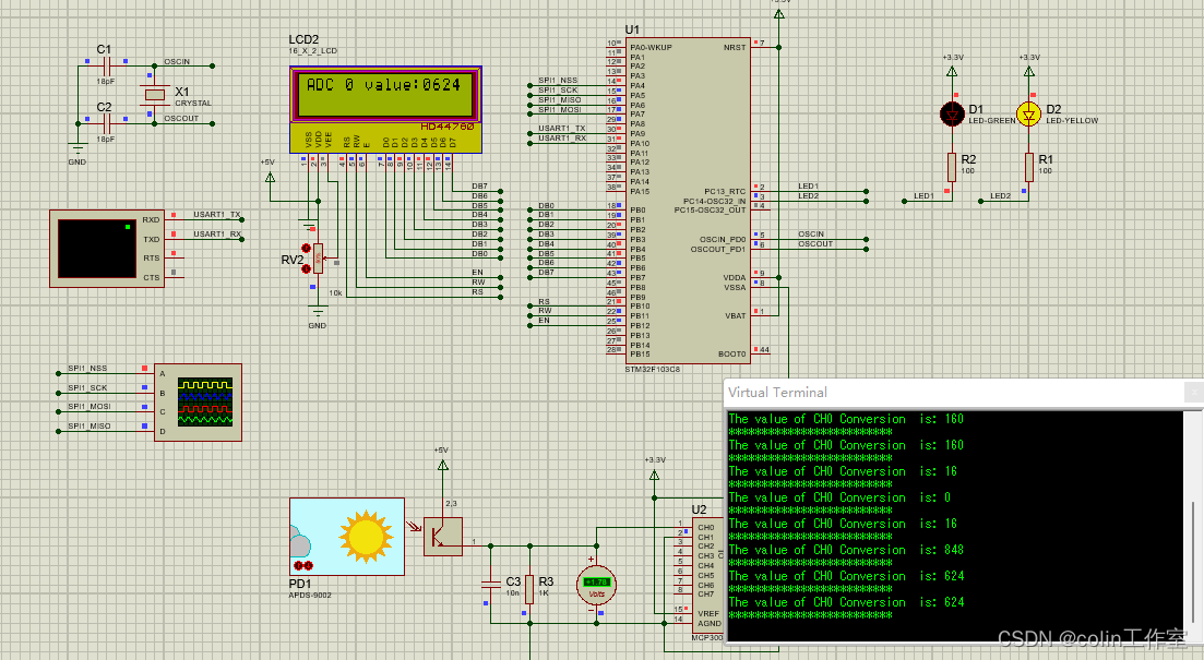 基于FreeRTOS+STM32CubeMX+LCD1602+MCP3008（SPI接口）的ADC转换器Proteus仿真_Proteus仿真应用设计-CSDN专栏