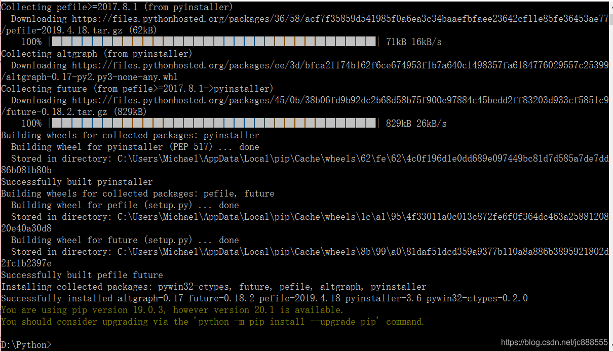 Python程序转换为exe可执行程序步骤_pywin32-221.win-amd64-py3.7.exe-CSDN博客