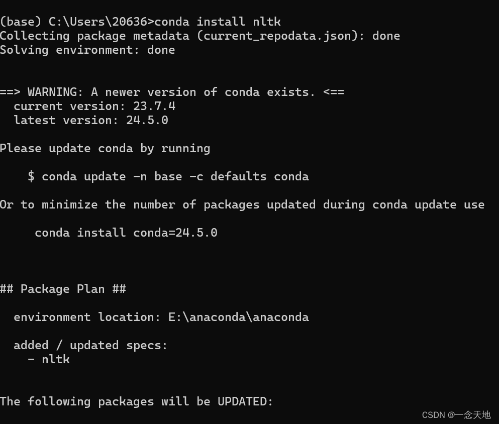 anaconda安装nltk库遇到的问题并解决_anaconda里nltk用不了配置-CSDN博客