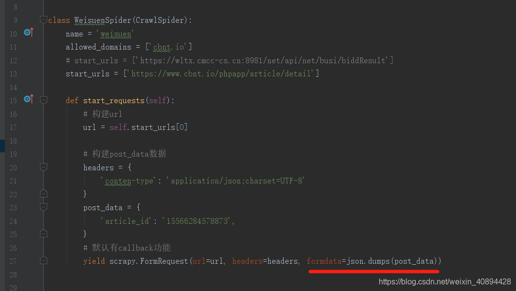 关于在scrapy中添加Request payload参数_scrapy 如何添加payload参数-CSDN博客