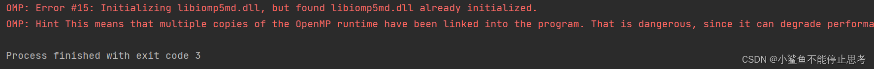 “OMP: Error #15: Initializing libiomp5md.dll, but found libiomp5md.dll already initialized.”解决方法 ...