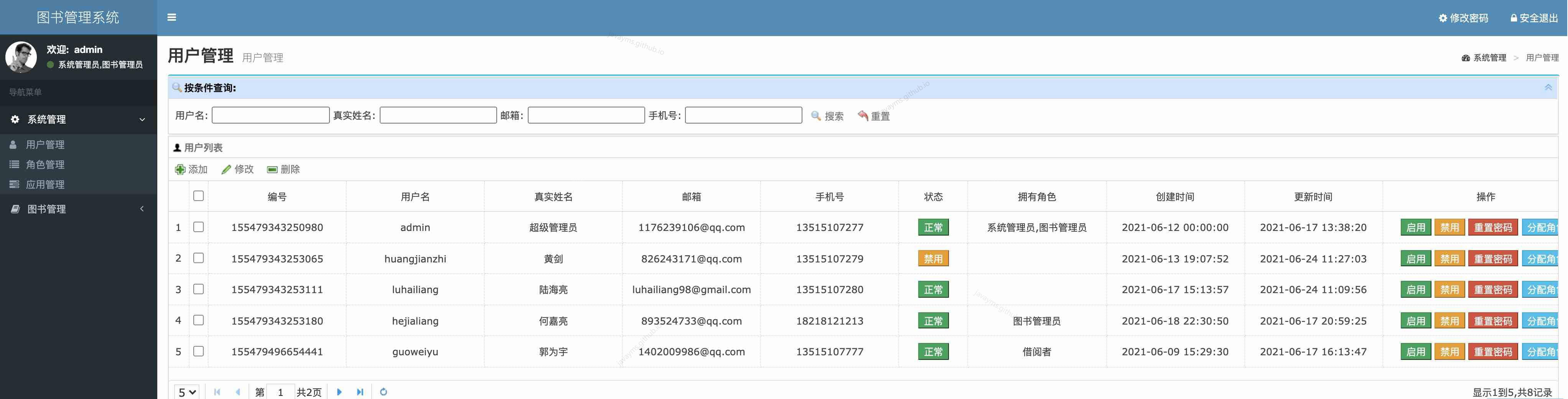 基于javaweb的图书管理系统(java+springboot+jsp+bootstrap+mysql)-CSDN博客