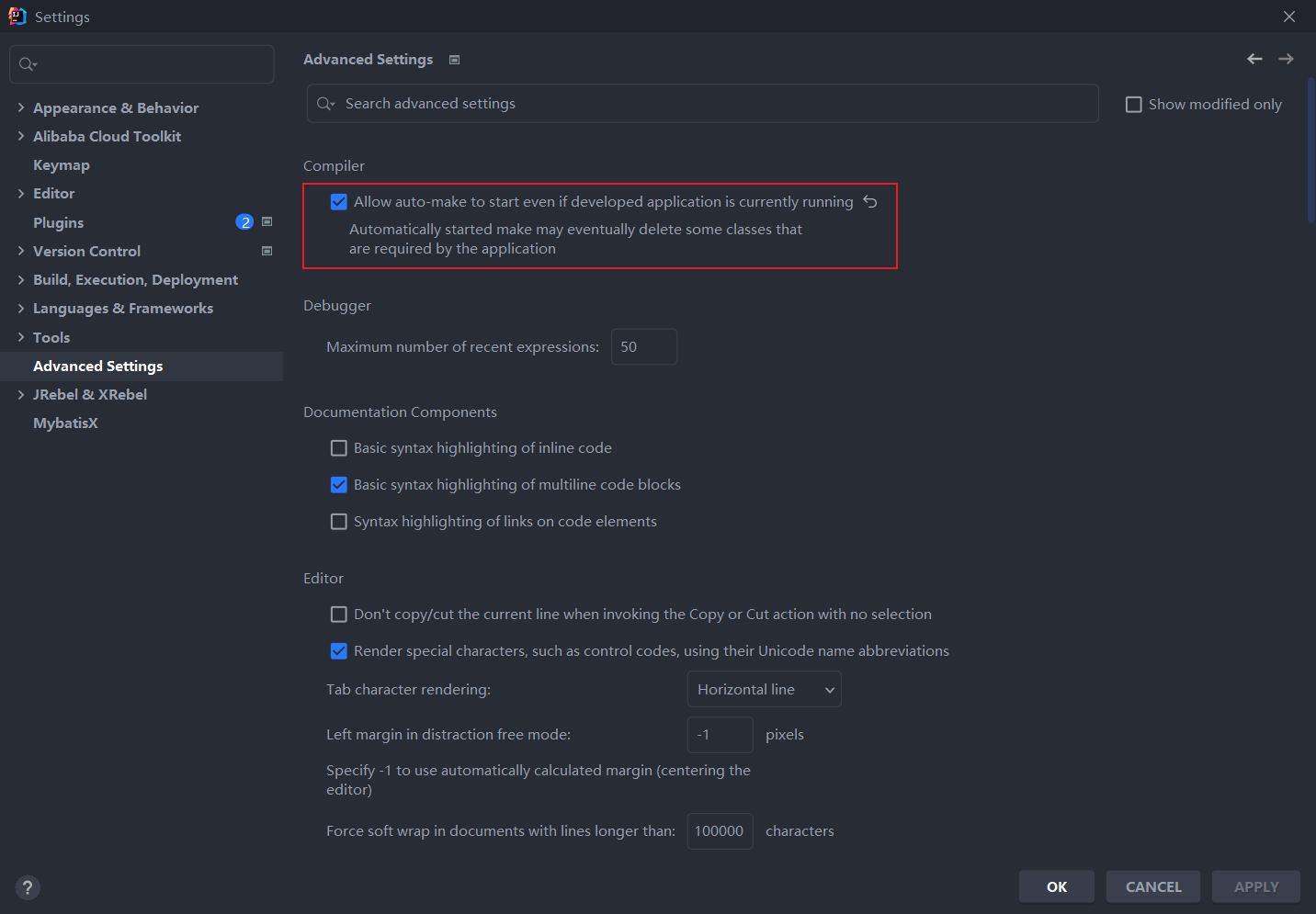 [Bug0041]Idea2021.2及以上版本 快捷键 ctrl+shift+alt+/ 热部署找不到compile.automake.allow.when.app.running ...