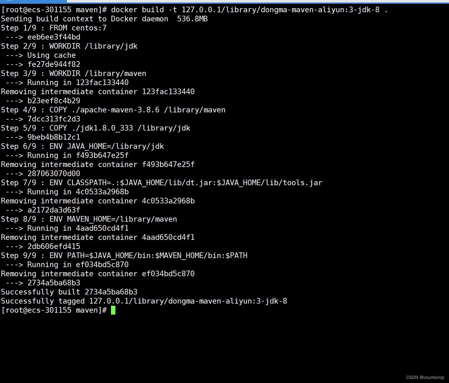 Docker 创建Centos+JDK1.8+MAVEN3.8.6基础镜像_from maven:3.8.6-jdk-8 dockerfile-CSDN博客
