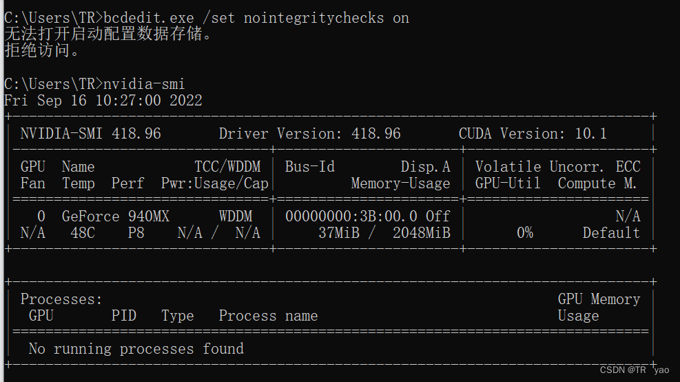 windows10 下 nvidia-smi无效解决办法_nvidia-smi has failed because you are not: a) runn-CSDN博客
