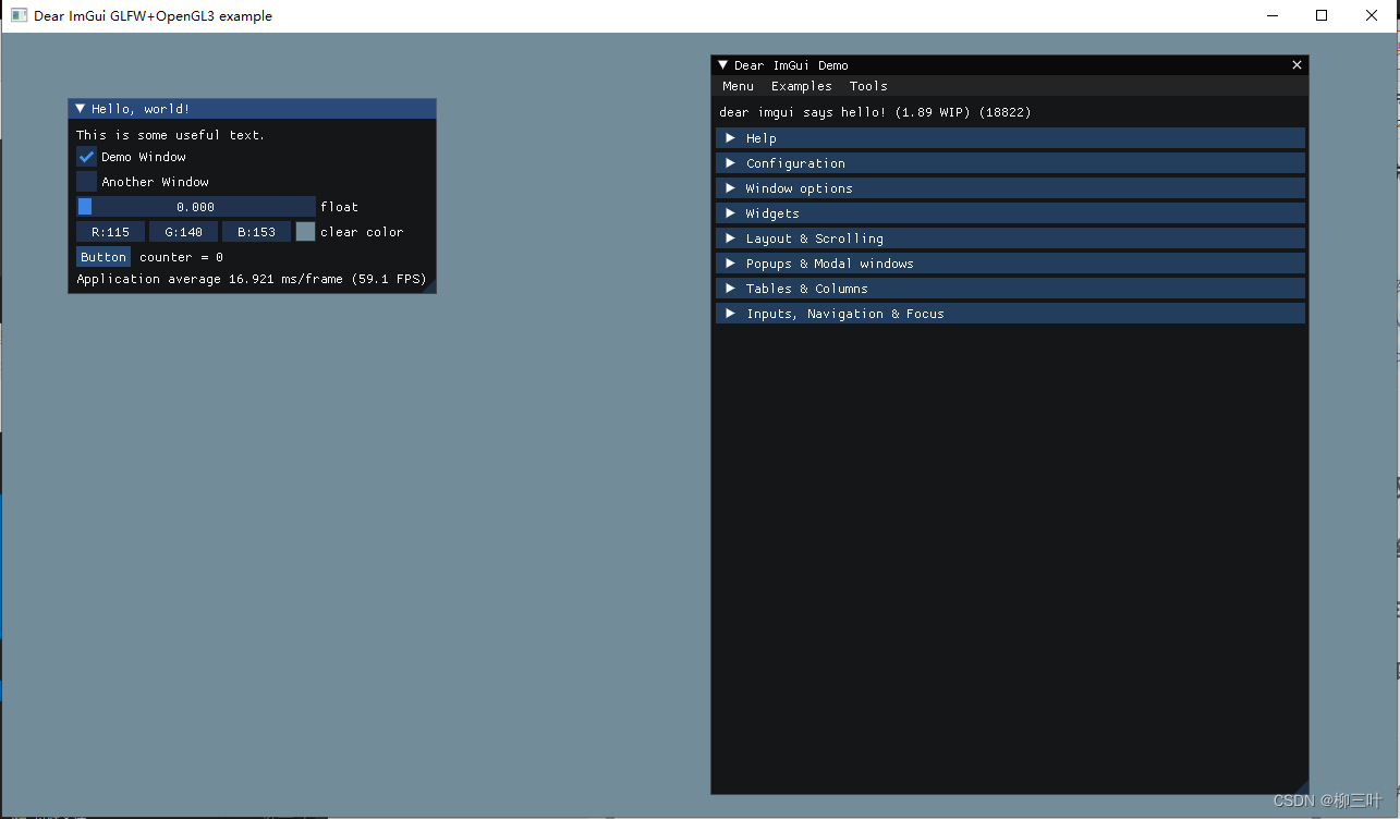 Visual studio+glfw+opengl3环境下，imgui的案例代码测试_imgui vs环境-CSDN博客