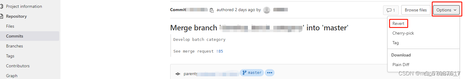 gitlab不小心将pr merged到了master_gitlab pr-CSDN博客
