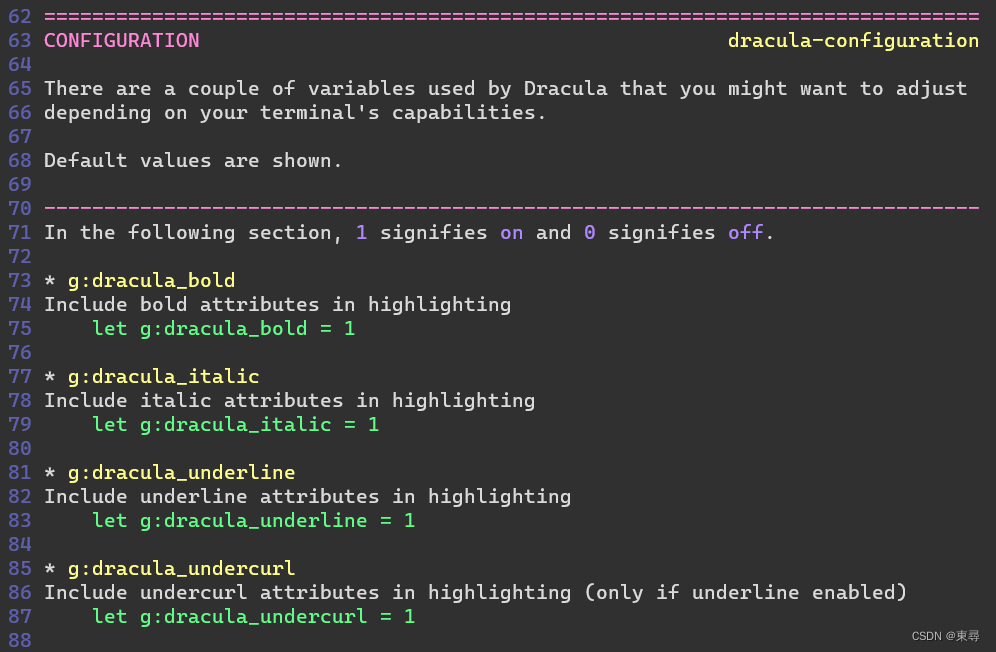 【vim】Dracula 配色设置_vim改字体和背景颜色-CSDN博客